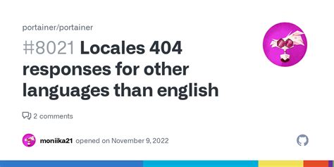 Locales 404 Responses For Other Languages Than English · Issue 8021 · Portainerportainer · Github