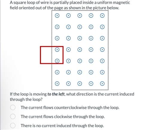 Solved A Square Loop Of Wire Is Partially Placed Inside A