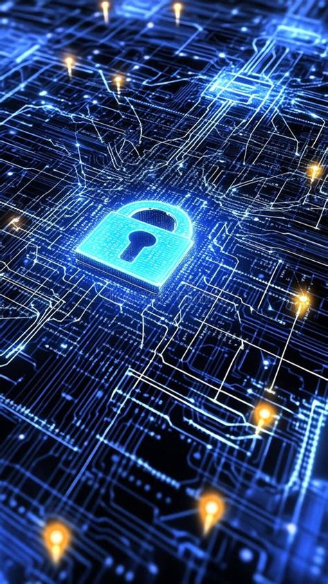 Cybersecurity Digital Lock 3d Illustration Stock Illustration Illustration Of Data Password