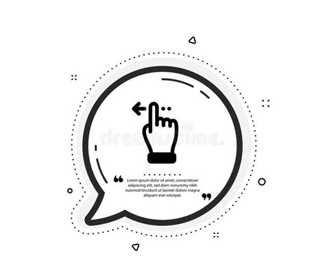 Touchscreen Gesture Icon Slide Left Arrow Sign Swipe Action Vector Stock Vector