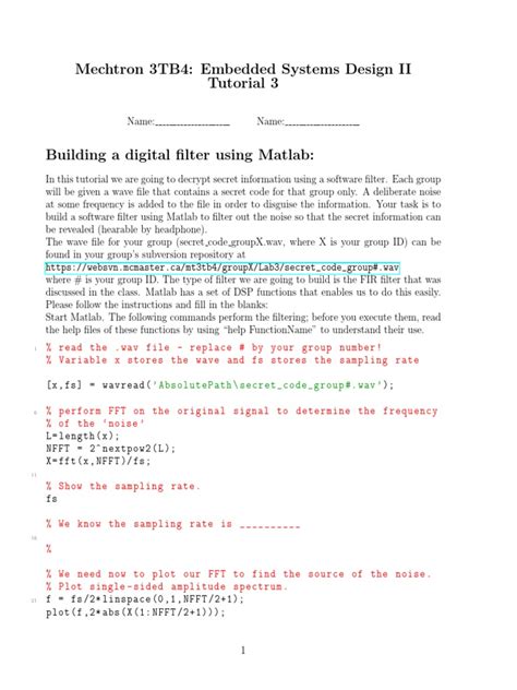tutorial dsp pdf filter signal processing digital signal processing