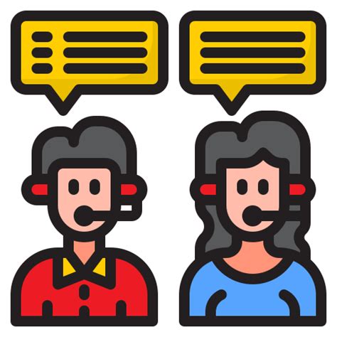 Call Center Srip Lineal Color Icon