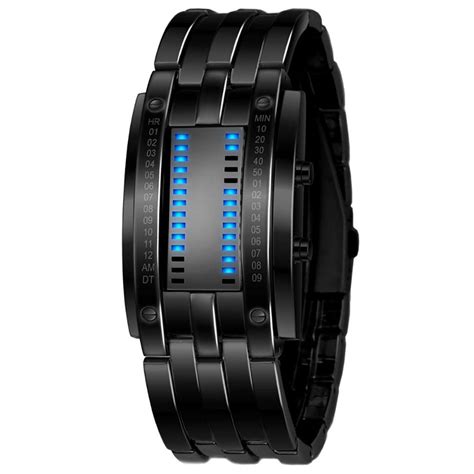 SKMEI 0926 Unisex Men Rectangle LED Watch Alloy Strap Black