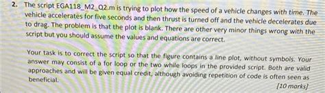 solved 2 the script ega118 m2 q2 m is trying to plot how