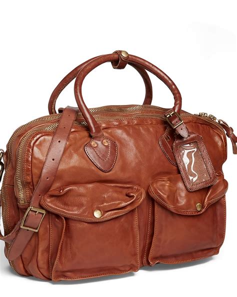 Rrl Leather Cargo Briefcase Leather Portfolio Bag Man Bag