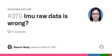 Imu Raw Data Is Wrong · Issue 370 · Stereolabszed Sdk · Github