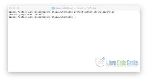 Python String Append Example Java Code Geeks