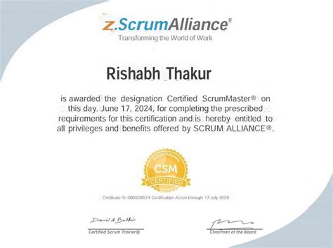 Rishabh Thakur On Linkedin Certifiedscrummaster Agileprojectmanagement Continuousimprovement…