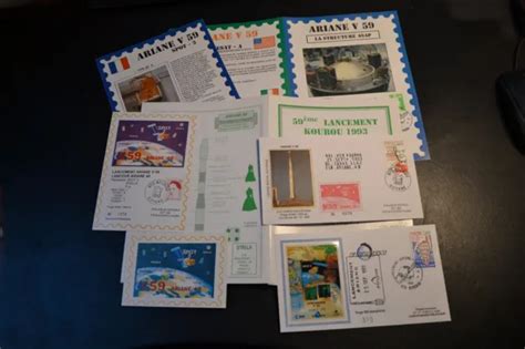 ariane v59 launch kourou cnes numbered folder space cover insert card