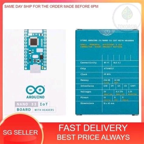 Arduino Nano IoT Headers ARM Cortex M CPU U Blox NINA W Development Board Computers