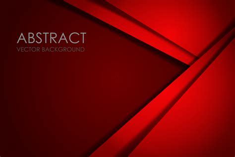 Red Geometric Triangle Vector Background Overlap Layer On Black Space For Text And Background