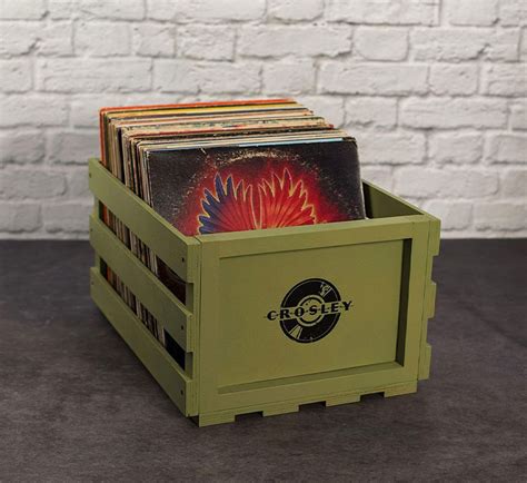 Crosley Record Storage Crate Sage Qualia