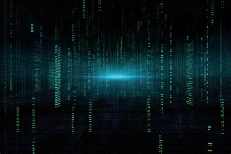 premium photo abstract binary code technology background generative ai