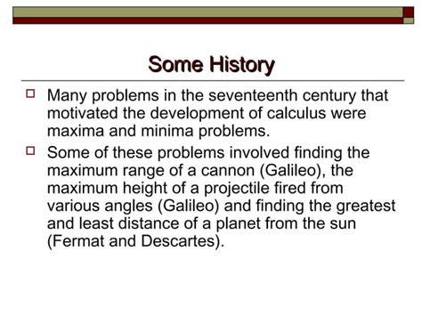Concepts Of Maxima And Minima Ppt Physics Science