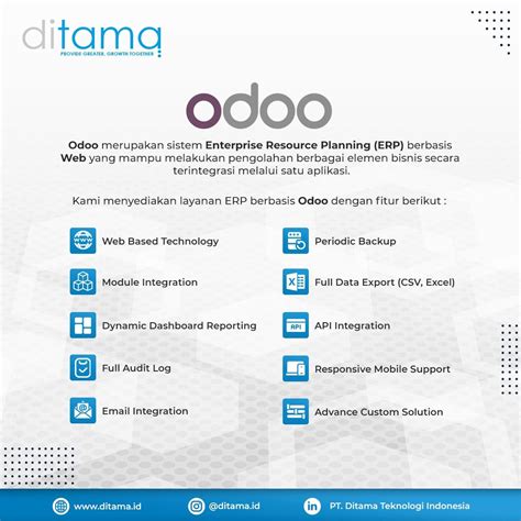 Pt Ditama Teknologi Indonesia On Linkedin Odoo Odooerp Sistemerp