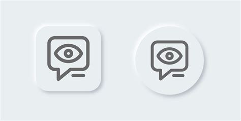 Views Line Icon In Neomorphic Design Style Eye Signs Vector Illustration 27163636 Vector Art