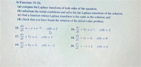 In Exercises A Compute The Laplace Transform Chegg