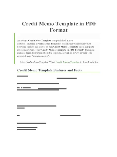 Credit Memo Sample Template Edit Fill Sign Online Handypdf