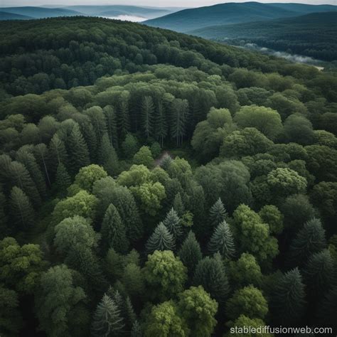 Forest Areas From Aerial Perspective Stable Diffusion Online