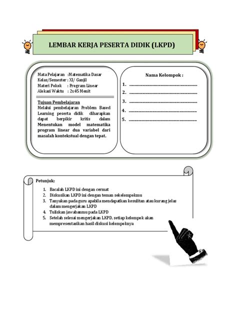 Lkpd Program Linear Pdf