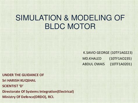 Ppt Bldc Motor Abstract Ppt
