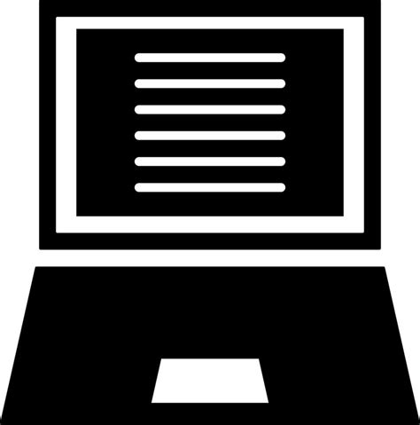 Black And White Laptop Icon Or Symbol 24281494 Vector Art At Vecteezy