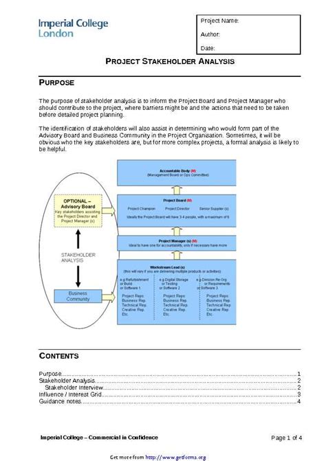 Stakeholder Analysis Log Template Download Analysis Template For Free