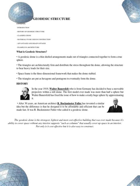 Geodesic Structure Pdf2 Pdf Dome Building Engineering