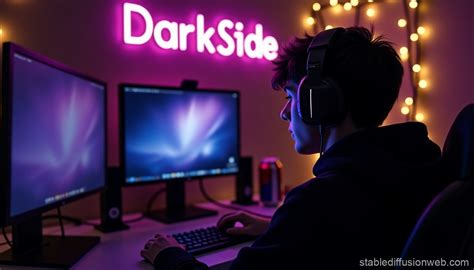 Mysterious Gaming Room Stable Diffusion Online