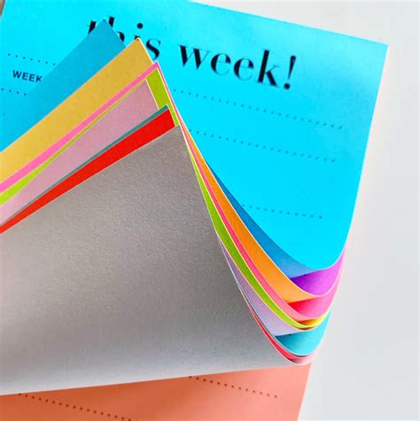 This Week Notepad Glue Bound Rainbow Notepad Planner To Do Etsy