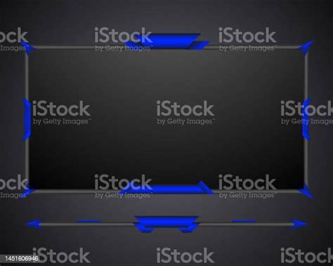 라이브 비디오 스트리밍 및 방송을 위한 추상 흑백 게임 오버레이 화면 패널 Brand Name Video Game에 대한 스톡 벡터 아트 및 기타 이미지 Brand