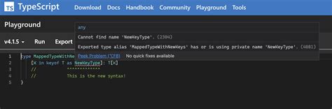 Key Remapping Not Working In Typescript Playground For Ts Version 415