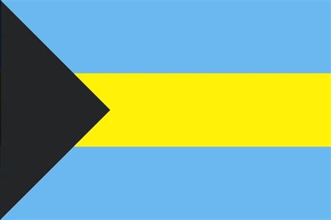 바하마 국기 프리미엄 벡터