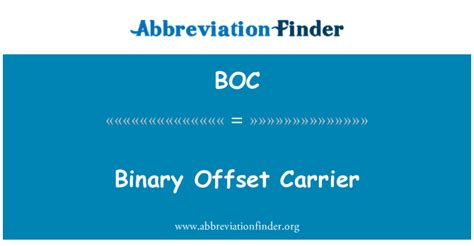 Definition Boc Binary Offset Carrier Binary Offset Carrier