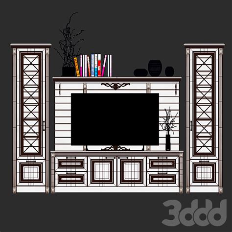 ТВ горка ( tv furniture) - ТВ стенка - 3D Модель