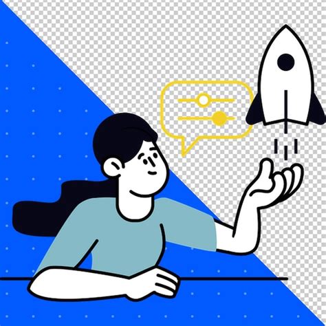 Premium Psd A Woman Is Sitting In Front Of A White Object With A