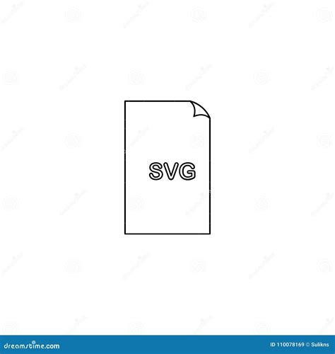 Svg Format Document Line Icon Outline Sign Linear Style Pictogram Isolated On White File