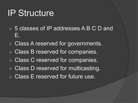 Ip Address Presentation PPTX