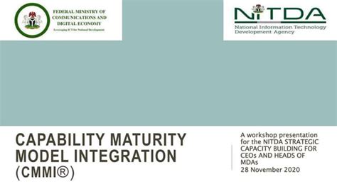 Capability Maturity Model Integration Cmmi Pptx