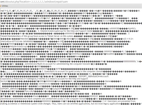 Windows Read Sam File With Local File Inclusion Stack Overflow