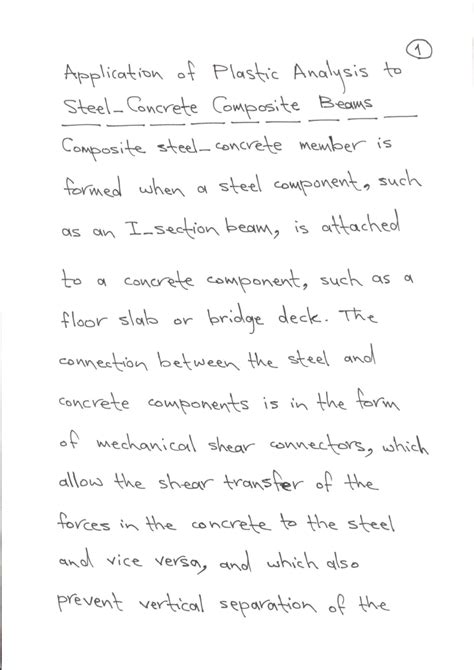 Pdf Application Of Plastic Analysis To Steel Concrete Composite Beams