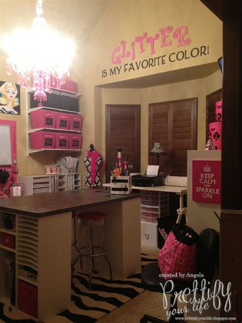Super Organized And Girly Craft Room Inspiration