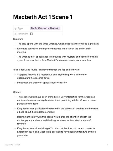 Macbethact1scene1 Download Free Pdf Macbeth Witchcraft