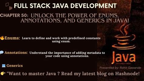 Java Javadevelopment Springboot Jee Enums Annotations Generics