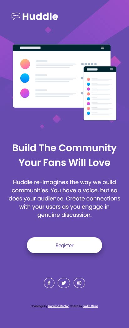 Github Xzayedx Huddle Landing Page With Single Introductory Section Master