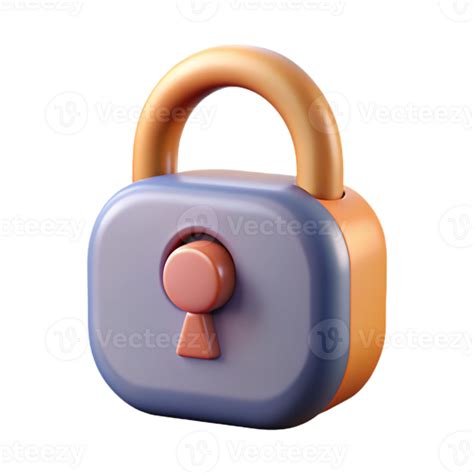 Pristine Whimsical Creative Lock Shaped Character With A Keyhole As A Mouth Single Weight