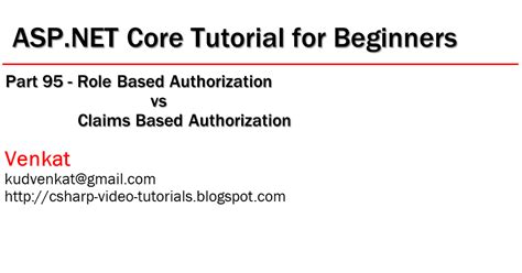 Sql Server Net And C Video Tutorial Role Based Authorization Vs Claims Based Authorization