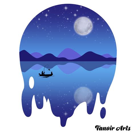 Castaway On The Moon Cotm Dripping Dreams A Midnight Escape On The Tranquil Waters