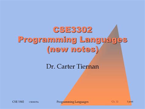cse3302 programming languages new notes ppt download