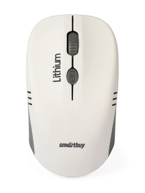 Мышь беспроводная SmartBuy 344 ONE бело-серая с зарядкой от USB (SBM ...